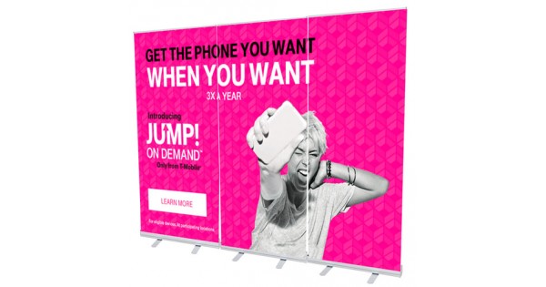 RETRACTABLE ROLL UP Step and Repeat Backdrop WALL DISPLAY SHOWCASE KIT ...
