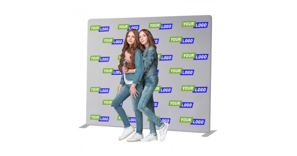 8ft. Straight Tension Fabric Step and Repeat Backdrop | Stretch Tension ...
